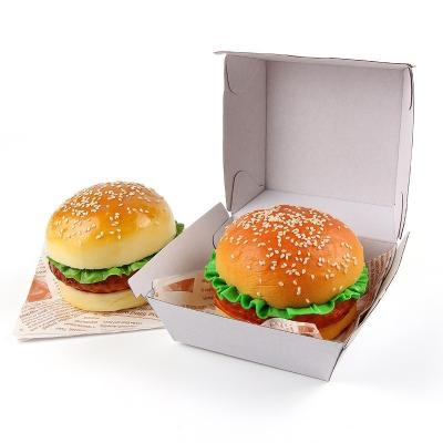 China Paperboard Square Foldable Hamburger and Chicken Packaging Box for Customized Food Grade Products for sale