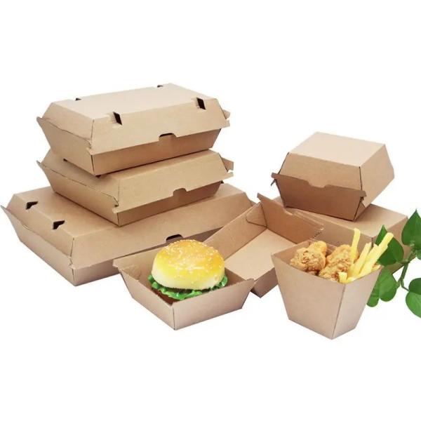Quality Biodegradable Burger Box Food Grade Customized Logo Fast Food Packaging Box for sale