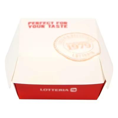 China 油性 折りたたみ プリント バーガー 箱 梱包 持ち帰り ODM for sale