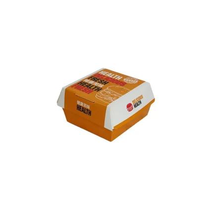 China CMYK Recyclable Compostable Burger Box Custom Take Away Fast Food Packaging for sale