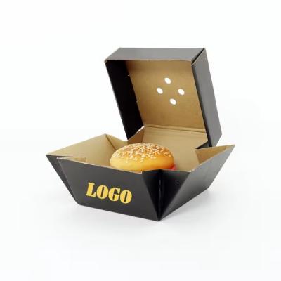 China 生物分解可能なクラフト紙 冷凍ハンバーガー パッケージ 箱 包装 卸品 for sale
