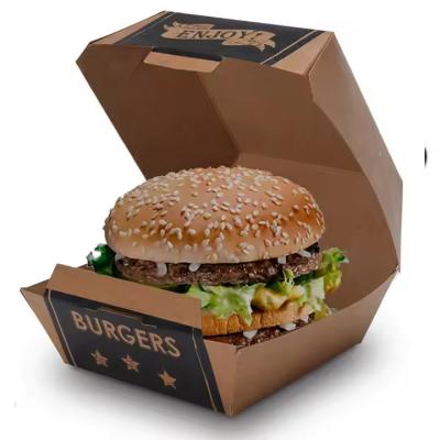 China Wholesale Custom Eco-Friendly Hamburger Boxes for Fast Food Packaging for sale