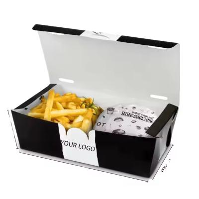 China Fast Food Packaging Burger Box with Eco-Friendly Design and Paperboard Liner for sale