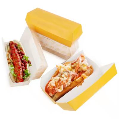 China Paperboard Liner Type Eco-Friendly Foldable Burger Box for Fast Food Takeaway Customized for sale