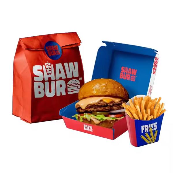 Quality Custom Printed Eco-Friendly Kraft Burger Box Recycled Materials Corrugated for sale