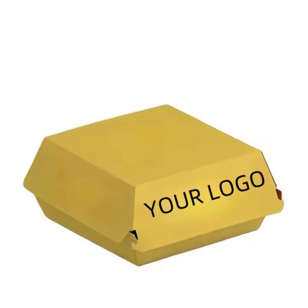 Quality Food Snack Burger Packaging Box Custom Order Accepted Kraft Paper Eco-Friendly for sale