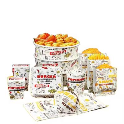 China Custom Biodegradable Burger Box Folders for Fast Food Takeaway Packaging Free Sample for sale