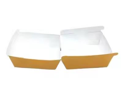 China Custom Biodegradable Kraft Burger Box Eco-Friendly Fast Food Packaging for sale