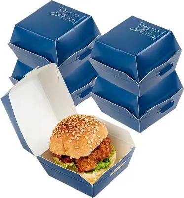 China Customized Sizes Eco-Friendly Kraft Burger Box for Disposable Food Packaging for sale