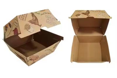 China Eco-Friendly Recyclable Burger Boxes Custom Orders Accepted for Food Packaging Solution for sale