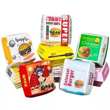 Quality Customized Sizes Fast Food Packaging Multi-Food Containers for Hamburger Fries for sale