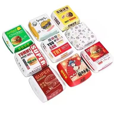 Quality Customized Sizes Fast Food Packaging Multi-Food Containers for Hamburger Fries for sale