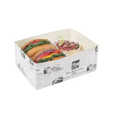 China Food Catering Custom Printed Eco-Friendly Clamshell Burger Boxes Disposable Fast Food Packaging with Logo Branding for sale
