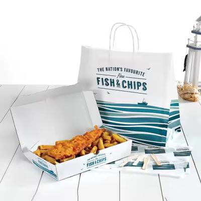 China Customized Sizes Printing for Fast Food Packaging French Fries Pizza Hamburgers Hot Dog Street Snacks Takeaway Boxes for sale