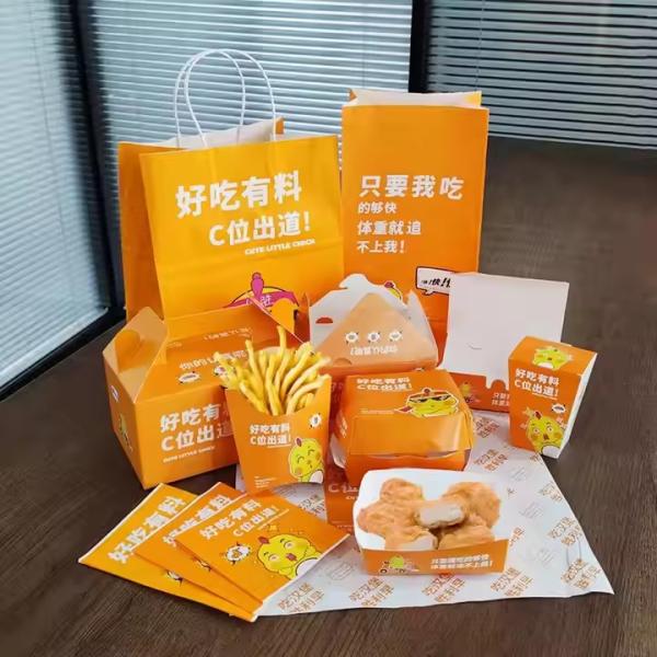 Quality Eco-Friendly Snack Containers Custom Order Logo Customer's Logo Fast Food for sale