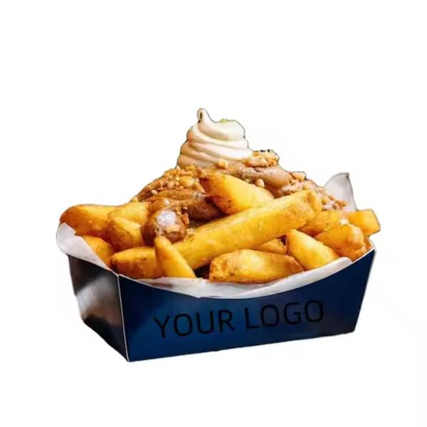 Quality Custom Disposable Food Containers for Fast Food Hamburger French Fry Boxes for sale