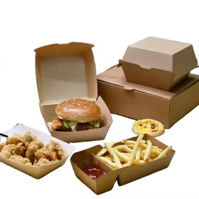 China Wholesale Customized Fast Food Delivery Burger Box Biodegradable Food Grade Corrugated Box for sale