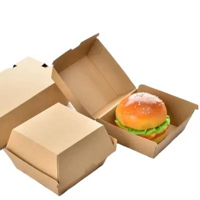 China Takeaway Lunch Box Custom for Recyclable Paper Cardboard Hamburger Packaging for sale