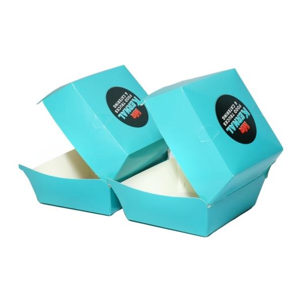 Quality Customized Size Logo Burger Box Clam Shell Food Grade Takeout Box in Recyclable for sale