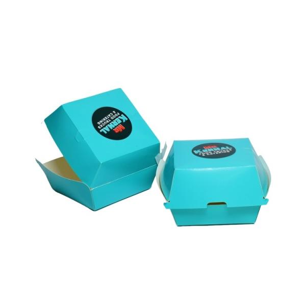 Quality Customized Size Logo Burger Box Clam Shell Food Grade Takeout Box in Recyclable for sale