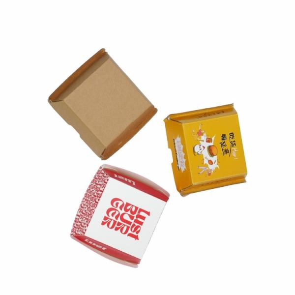 Quality Customized Different Shapes Burger Box Compostable Corrugated Cardboard Box for for sale