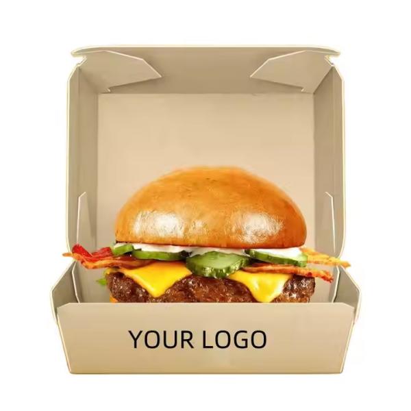 Quality Customized Fast Food Packaging Burger Box with Full Set and Automatic Printing for sale