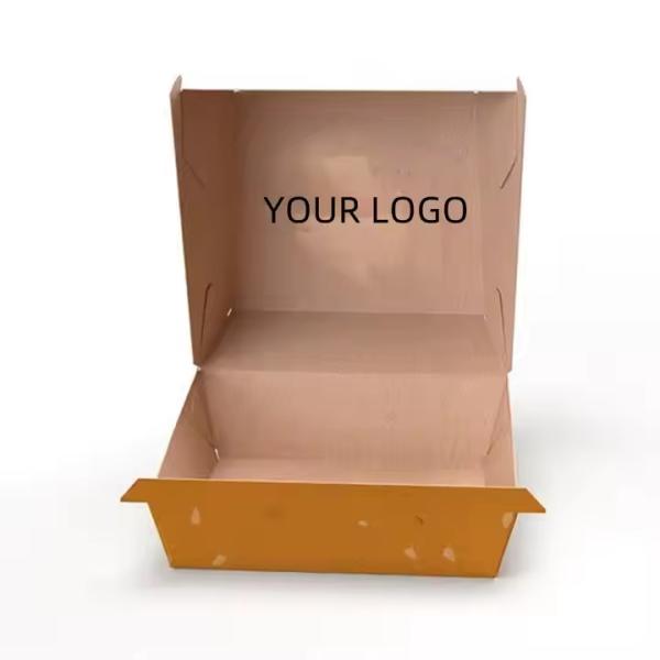 Quality Customized Fast Food Packaging Burger Box with Full Set and Automatic Printing for sale