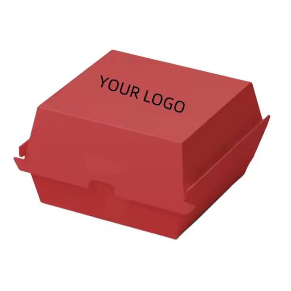 Quality Customized Fast Food Packaging Burger Box with Full Set and Automatic Printing for sale