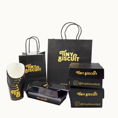 China Recyclable Fast Food Takeaway Packaging Box For Hamburger French Fries And Fried Chicken Customized for sale