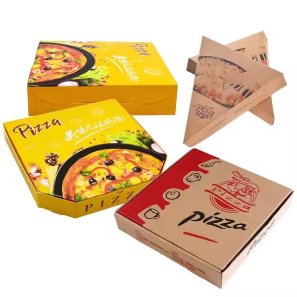 Quality Custom Pizza Box Biodegradable Fast Food Grade Corrugated Paper Box for Milk and for sale