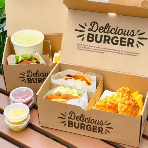 Quality Eco-Friendly Disposable Fast Food Box with Customized Shape and Finish for sale
