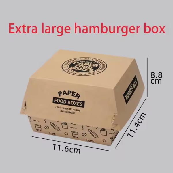 Quality Eco-friendly customized hamburger box fast food grade corrugated cardboard for sale