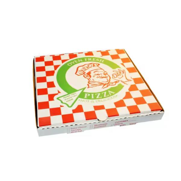 Quality Customized takeaway pizza box eco-friendly and biodegradable fast food packaging for sale
