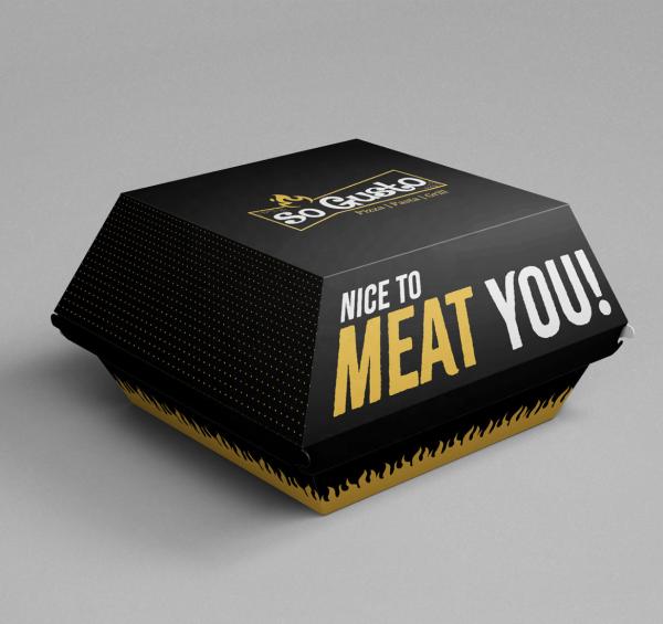 Quality Burger Box Custom Logo Bento Hamburger Disposable Clamshell Packaging Burger Box for sale