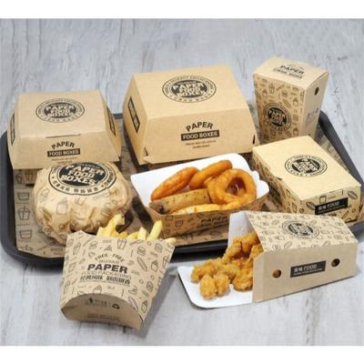 China Fast food restaurant hamburger combo packaging box wholesale custom logo size for sale
