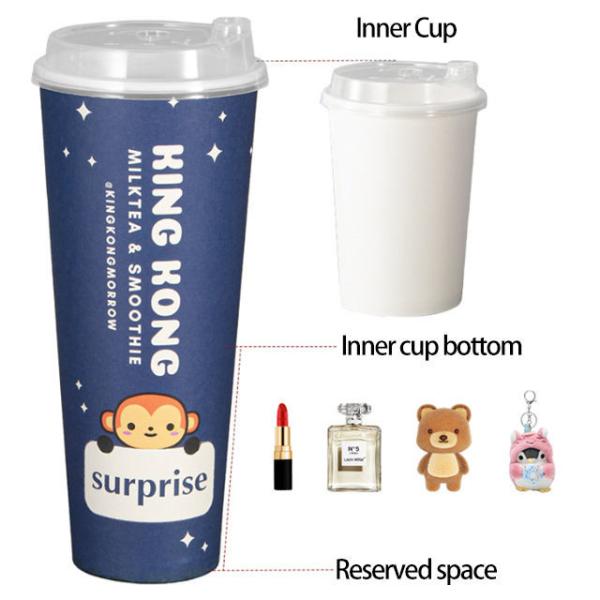 Quality Customized printing eco-friendly disposable coffee paper cup blind box surprise for sale