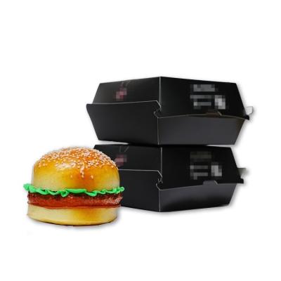 China Burger Box Customized Printing Biodegradable Food Grade Takeout Burger Packaging Fast Food Box for sale