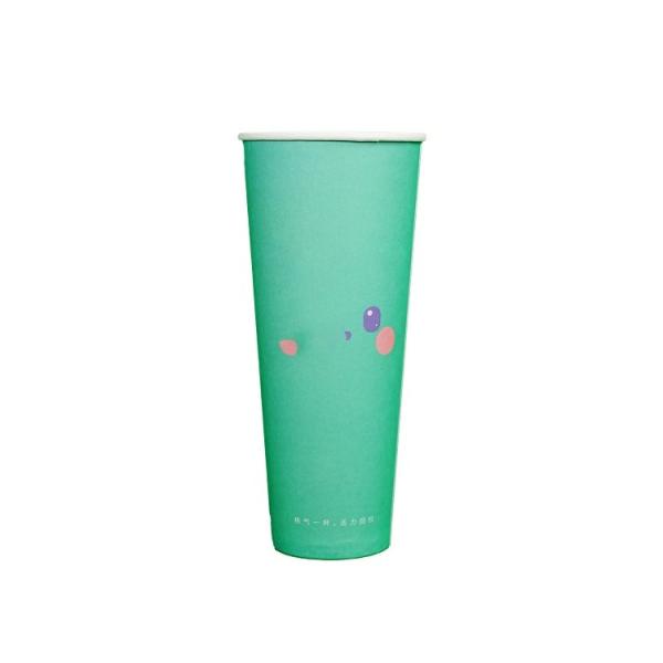 Quality Customized Biodegradable Blind Box Gift Paper Cup for Boba Milk Tea with Lid for sale