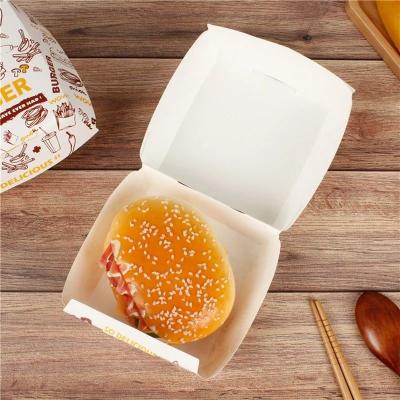 China Customized chicken and French fries packaging box disposable food packaging oil resistant sandwich burger box for sale