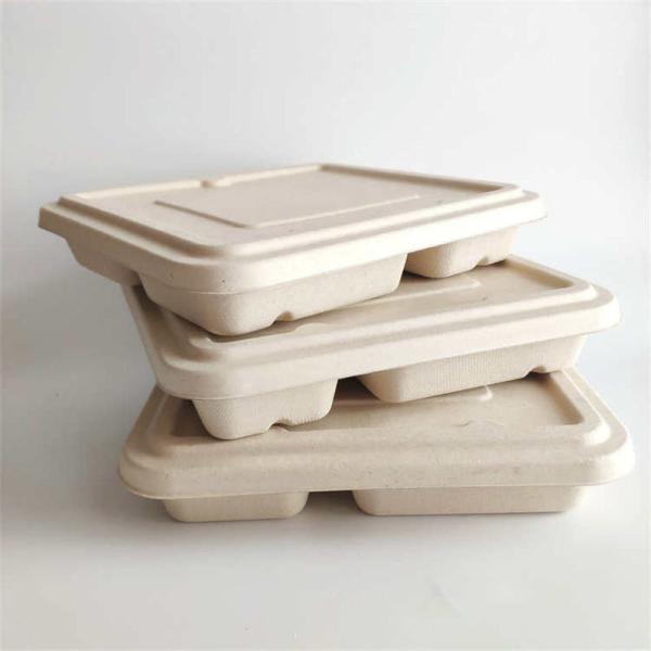 Quality Eco-friendly customized takeaway lunch box biodegradable sugarcane bagasse for sale