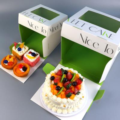 China Wholesale custom printing cake dessert baking paper packaging box birthday cake box for sale