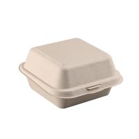 China Custom 8-12 Inch Disposable Hamburger Box Food Grade Kraft Paper Takeaway Packaging for sale