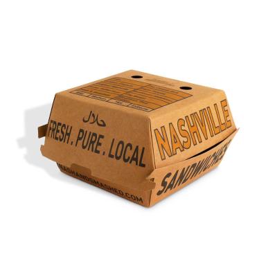 Quality Eco-friendly and oil resistant customized hamburger box PE laminated kraft paper for sale