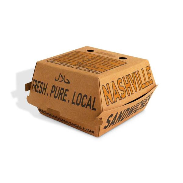 Quality Eco-friendly and oil resistant customized hamburger box PE laminated kraft paper for sale