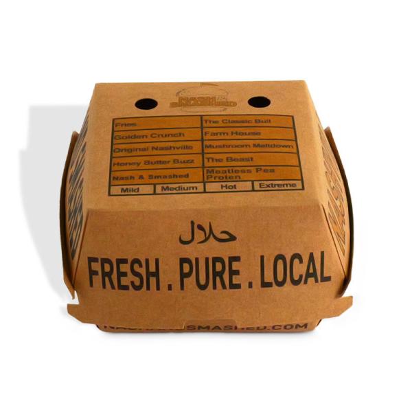 Quality Eco-friendly and oil resistant customized hamburger box PE laminated kraft paper for sale