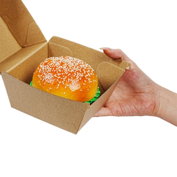 Quality Biodegradable Food Grade Corrugated Paper Burger Box Custom Order Accepted With for sale