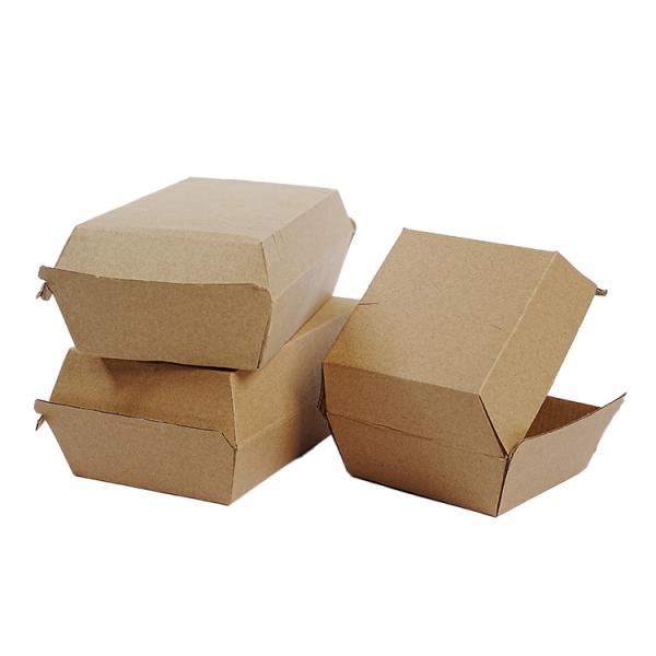 Quality Biodegradable Food Grade Corrugated Paper Burger Box Custom Order Accepted With for sale