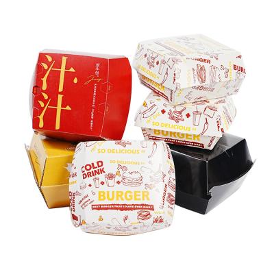 China Factory Customized Eco-friendly Burger Box Disposable Fast Food Takeaway Packaging Box for sale