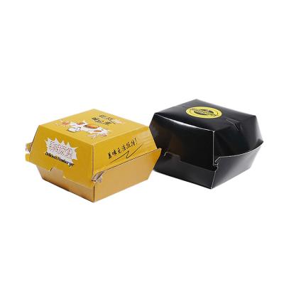 China Customized Printing Logo Eco-friendly And Biodegradable Corrugated Paper Packaging Fast Food Burger Box for sale