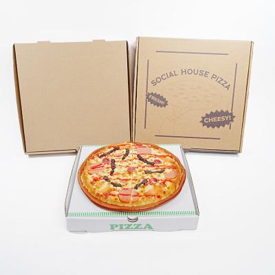 Quality Wholesale custom printed logo pizza box eco-friendly and biodegradable takeaway for sale